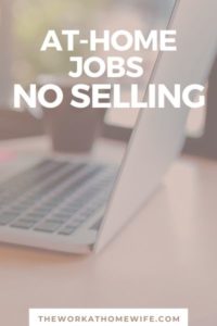 Work From Home: No Sales Required